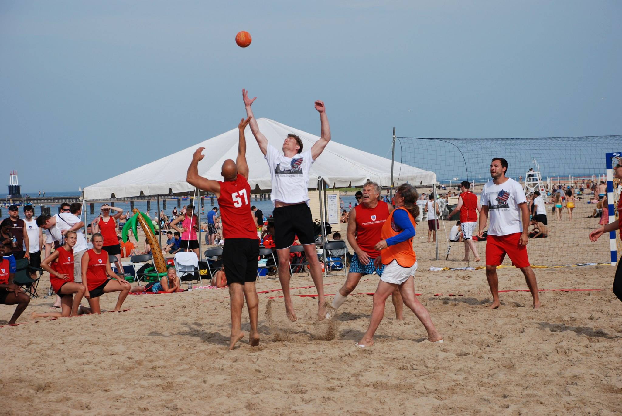 beach handball tip off – Chicago Inter Handball